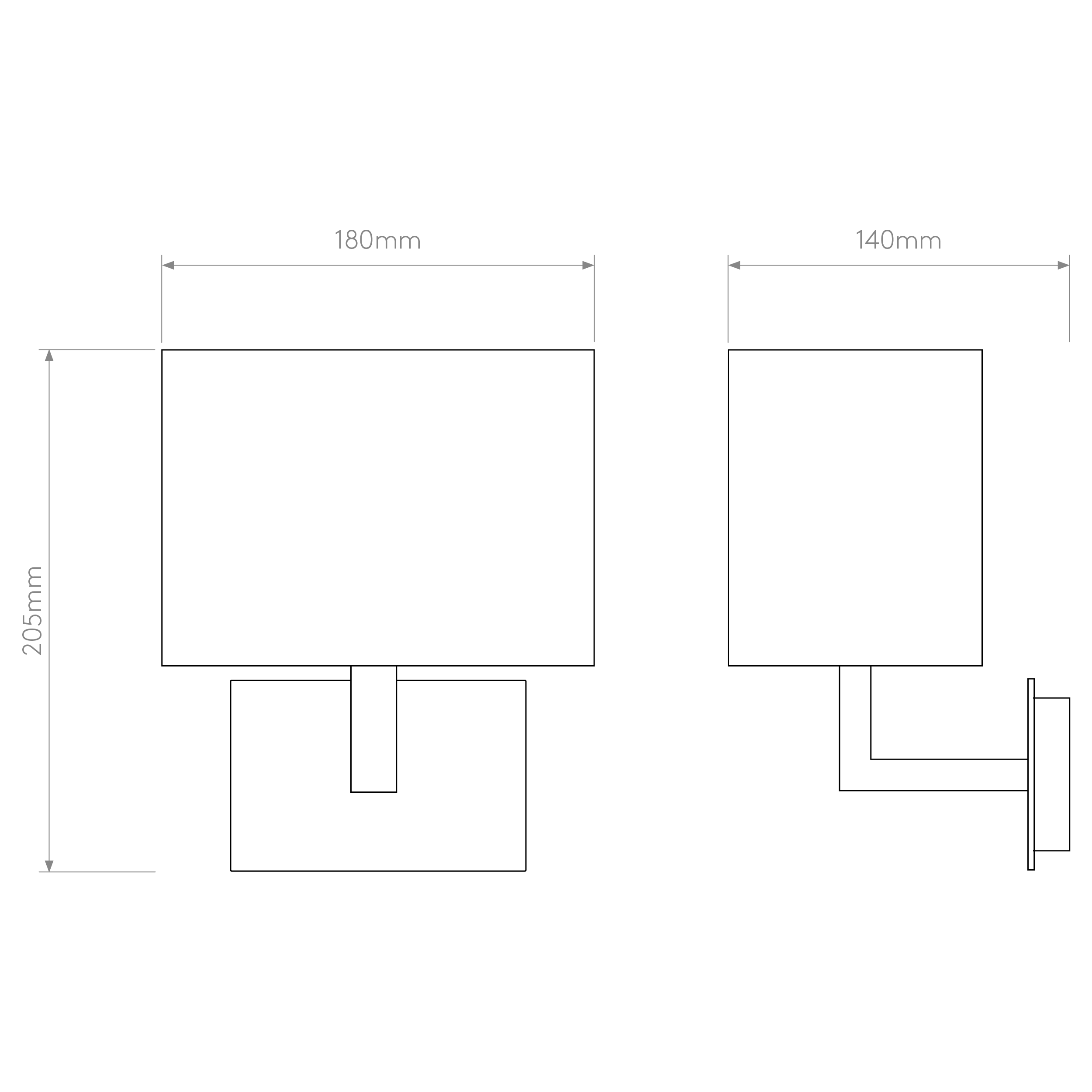 Astro Connaught Bronze Wall Light with White Shade | UKES