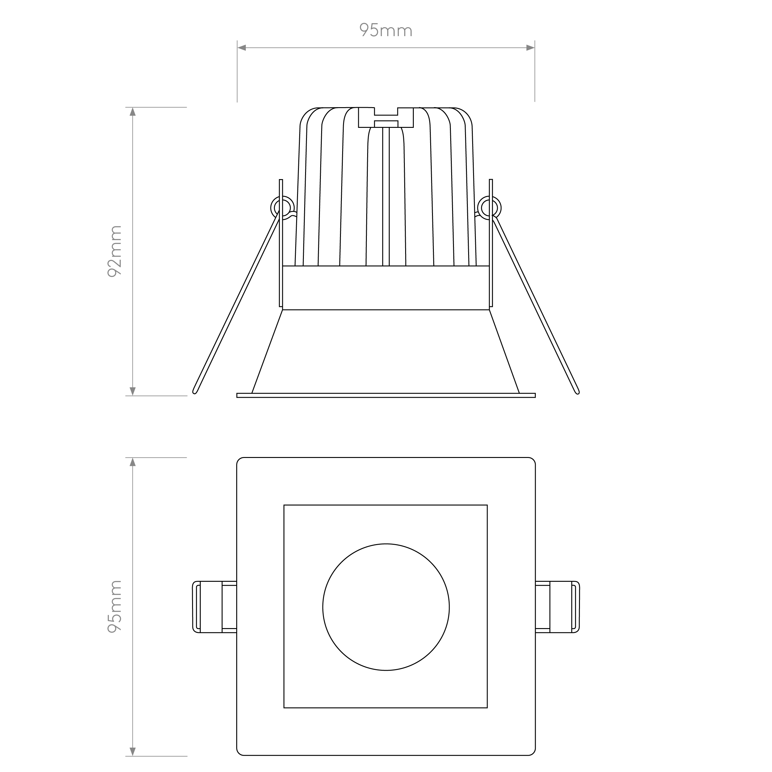 Astro Minima Square Matt White Fire-Rated Bathroom LED Downlight ...