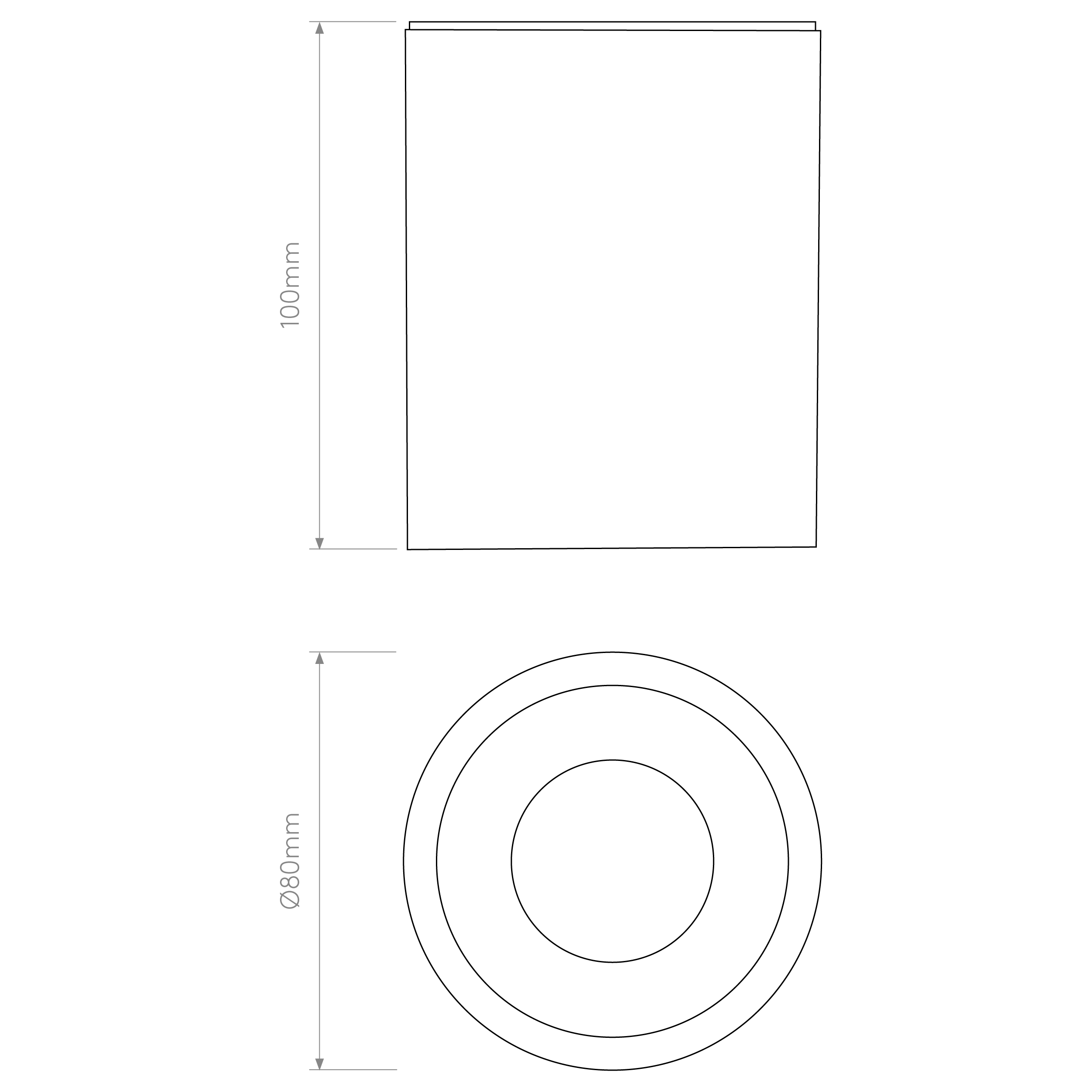 Astro Kos Round 100 Solid Brass Outdoor LED Downlight | UKES