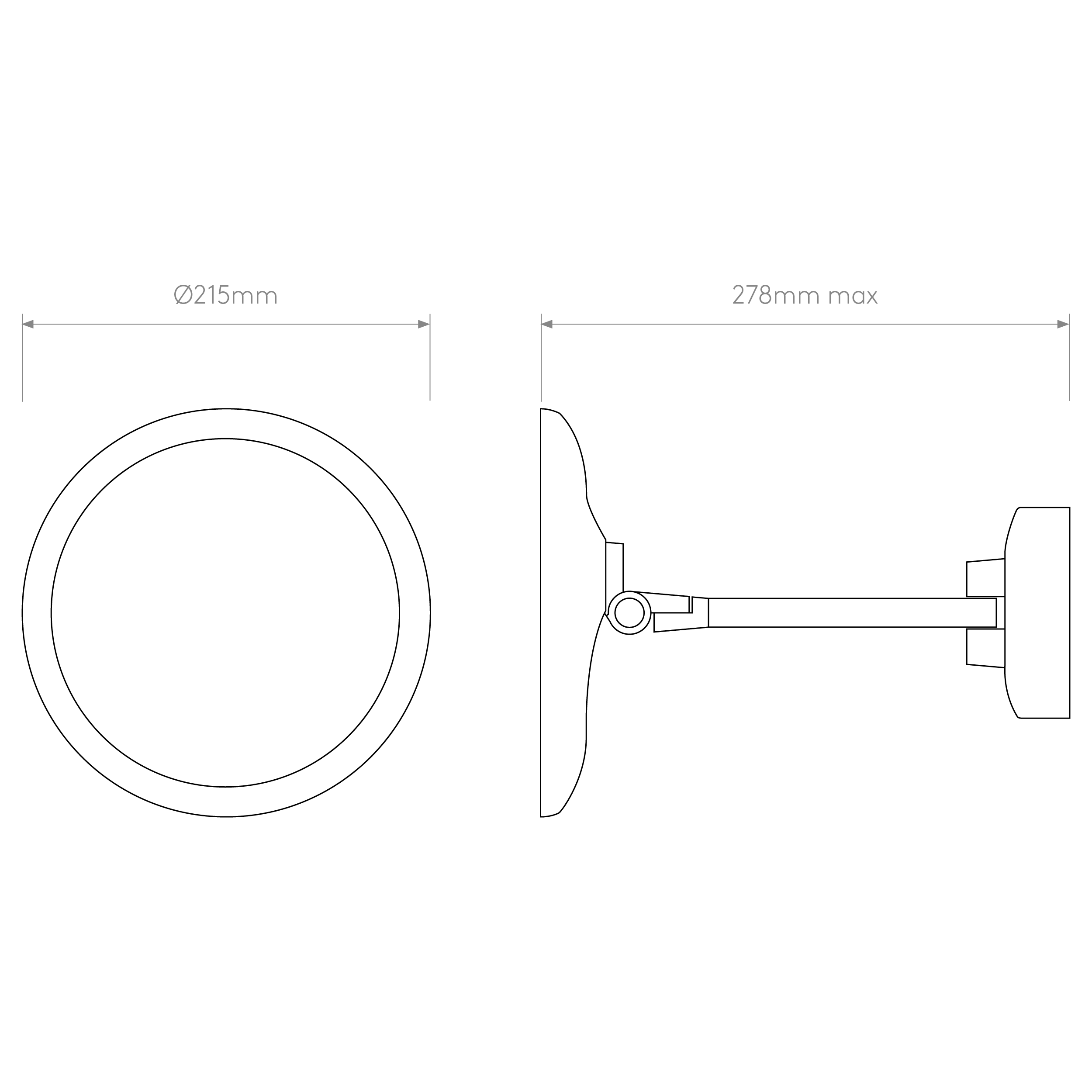 Astro Mascali Round Polished Chrome LED Bathroom Mirror Light (1373001 ...