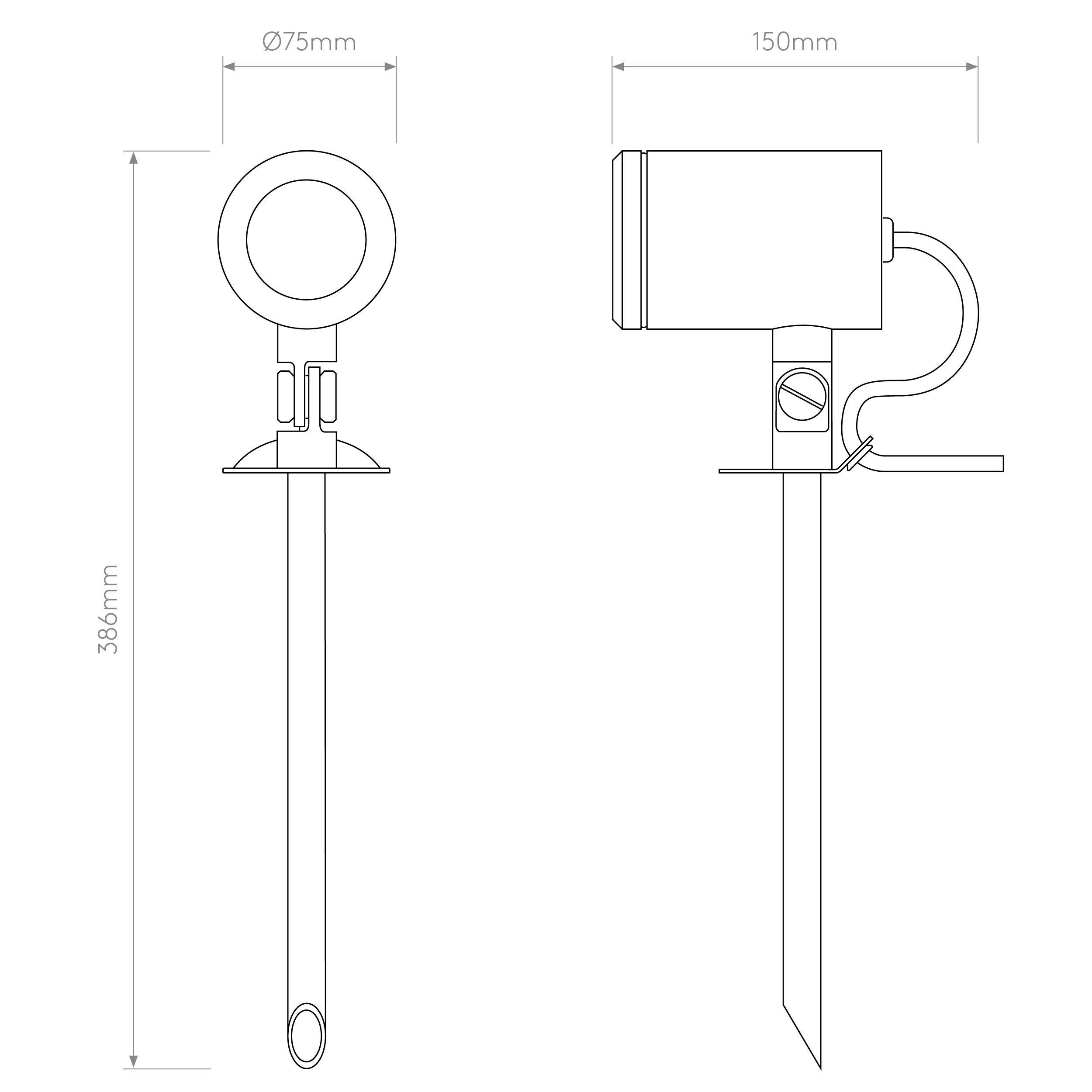 Astro Jura Spike Spot Solid Brass Spike Spotlight (1375012) | UKES