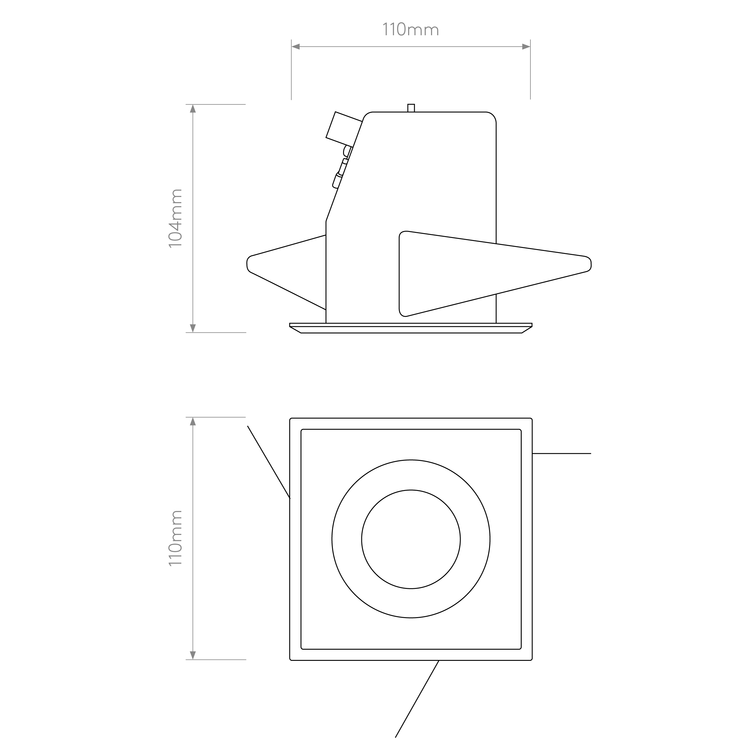 Astro Solway Solid Brass Square Outdoor Downlight | UKES