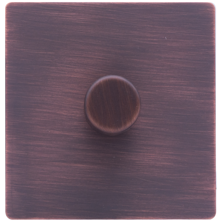 Hamilton Sheer CFX Copper Bronze 1 Gang 250W 2 Way Push On/Off Rotary ...