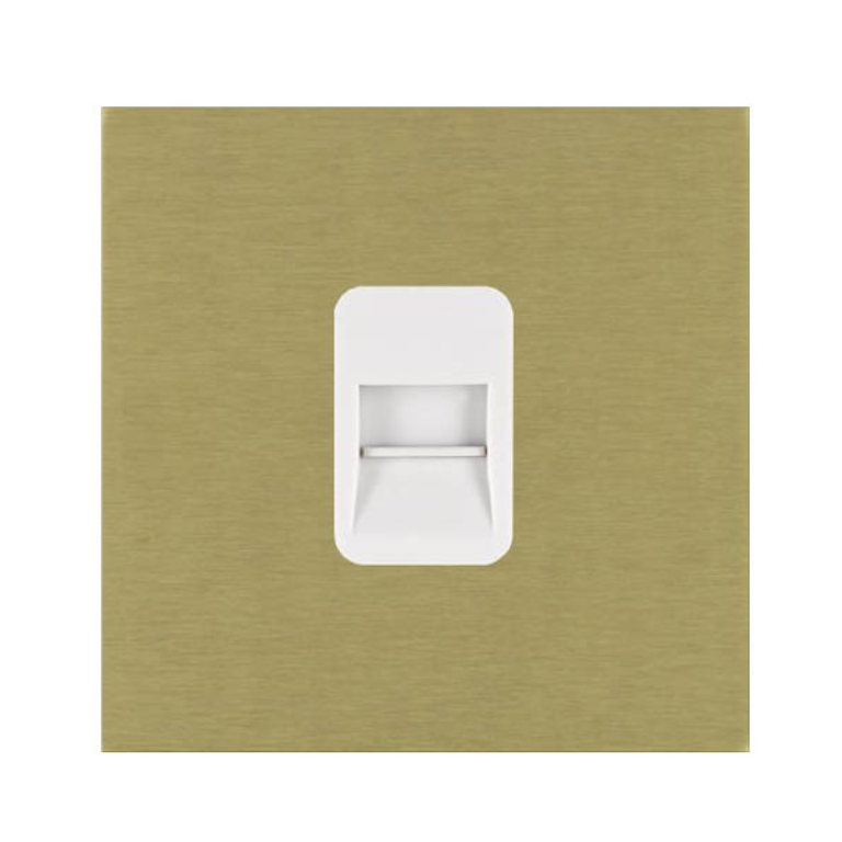 Hamilton Sheer G2 Satin Brass 1 Gang Telephone Master Socket with White ...
