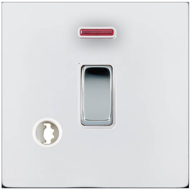 Hamilton Sheer G2 Bright Chrome 1 Gang 20AX Double Pole Switch, Neon ...