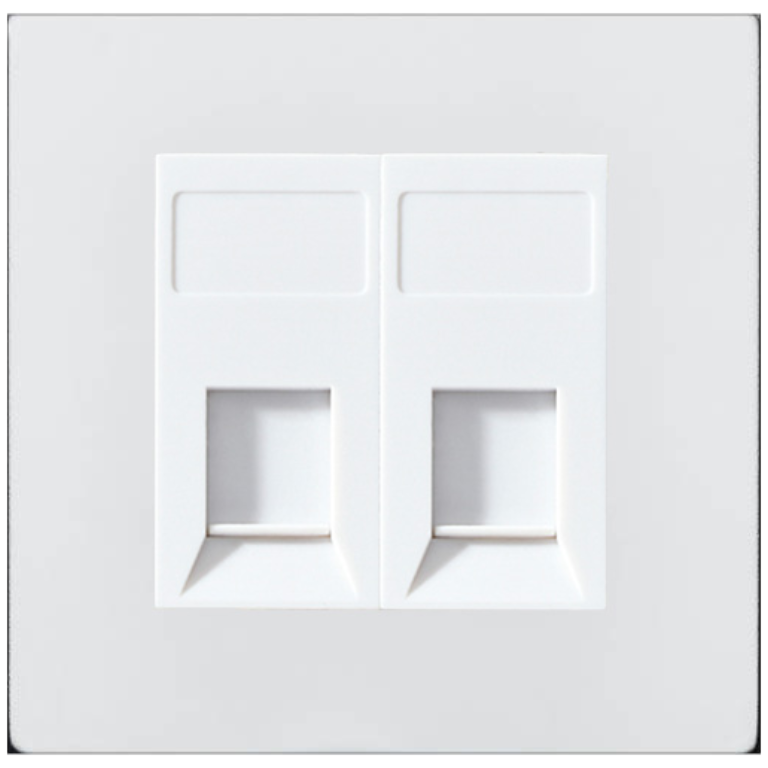 Hamilton Sheer G2 Bright Chrome 2 Gang Unshielded RJ45 CAT 5E Socket ...