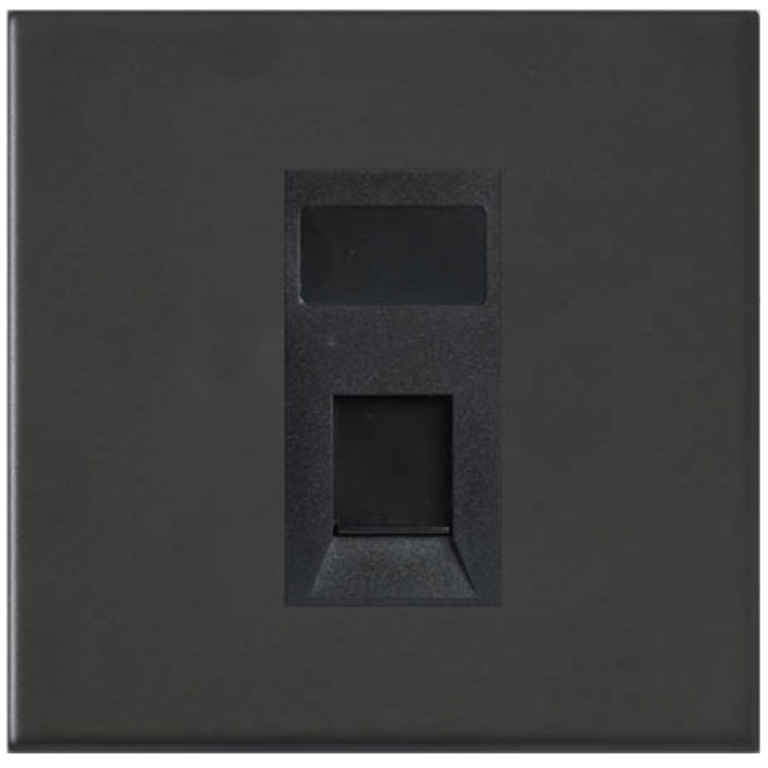 Hamilton Sheer G2 Matt Black 1 Gang Unshielded RJ45 CAT 5E Socket with ...