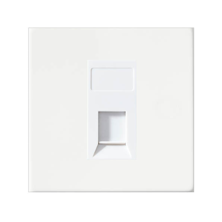 Hamilton Sheer G2 Matt White 1 Gang Unshielded RJ45 CAT 5E Socket with ...