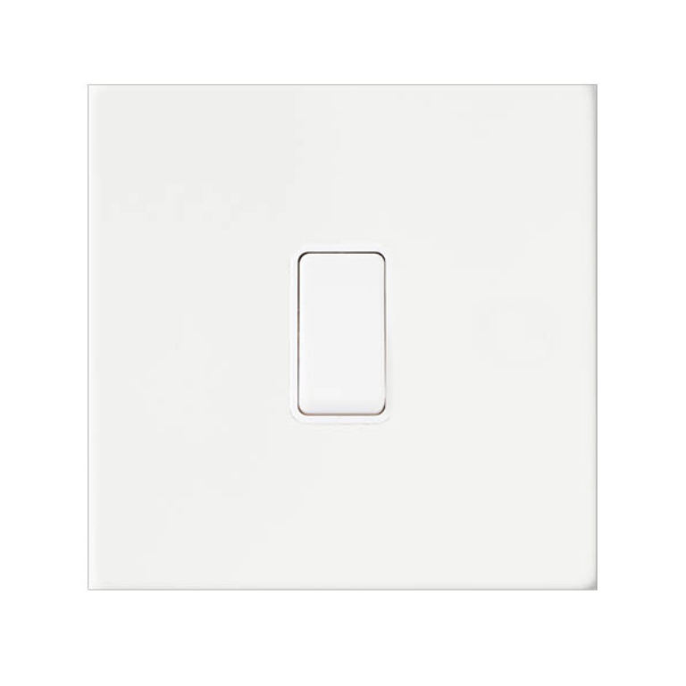 Hamilton Sheer G2 Matt White 1 Gang 10AX Push To Make/Break Retractive ...