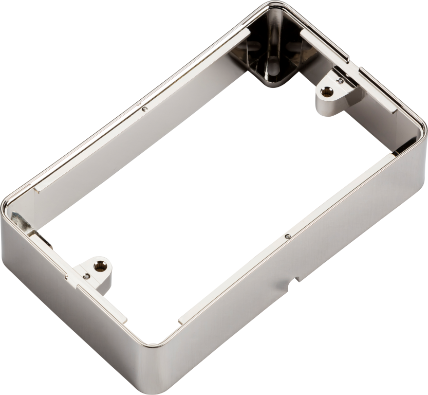 Knightsbridge Brushed Chrome 2 Gang Surface Box | UKES