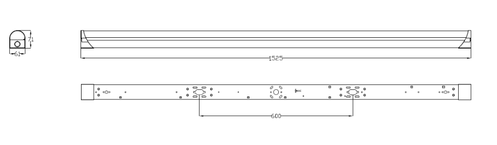 Knightsbridge 5ft 37W 4000K LED Batten | UKES