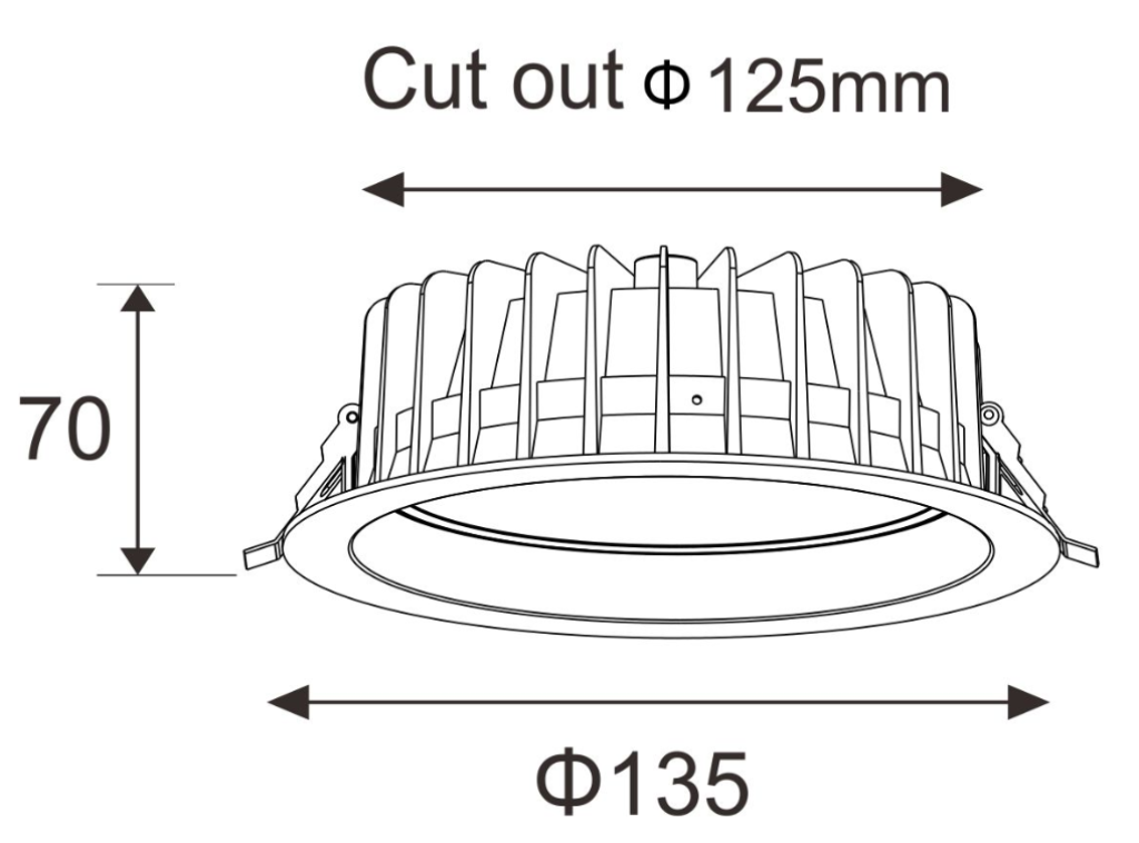 Knightsbridge Recessed 10W 4000K Dimmable Fixed Commercial COB LED Downlight | UKES