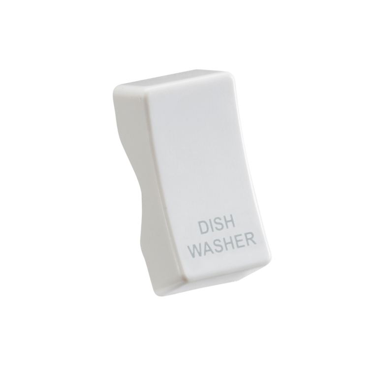 Knightsbridge Grid White Curved Edge Module Rocker Switch Cover Marked ...