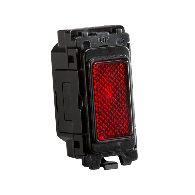 Knightsbridge Grid Curved Edge Red Indicator Module | UKES