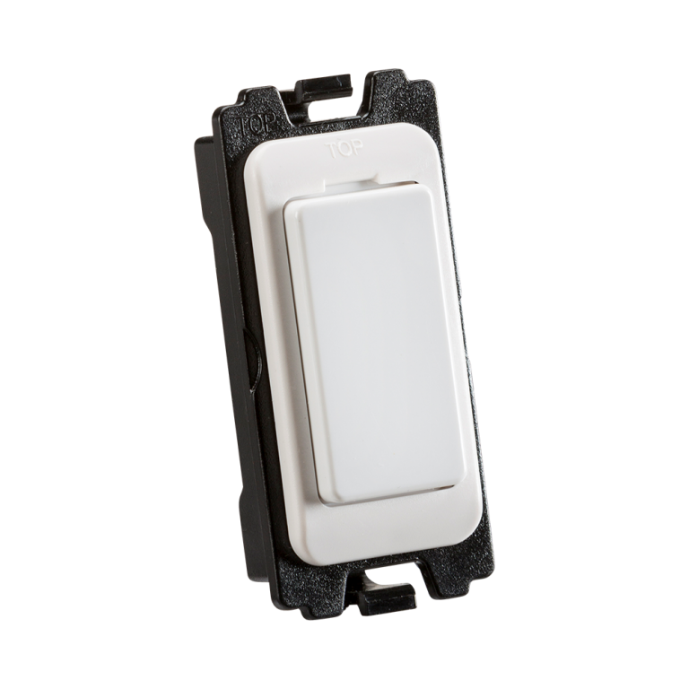 Knightsbridge Grid White Curved Edge Blank Module | UKES