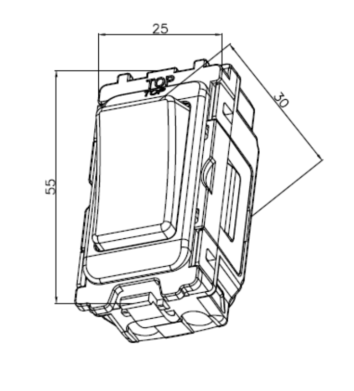Knightsbridge Grid White Curved Edge 20AX 2 Way Switch Module | UKES