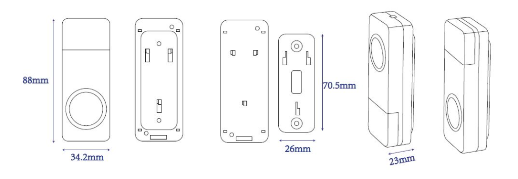 Knightsbridge Black IP55 Wireless Bell Push | UKES