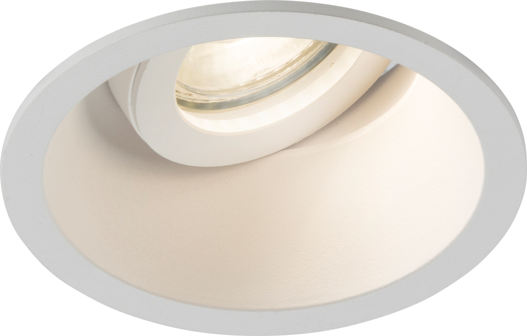 Knightsbridge Dipa Anti-Glare 10W Tilt GU10 Downlight with Round White ...