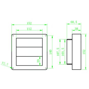 Knightsbridge 100mm/4 Inch Black Gravity Shutter | UKES