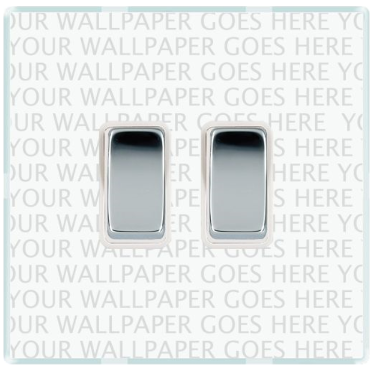 Hamilton Perception CFX Clear 2 Gang 20AX 2 Way Switch with Bright ...