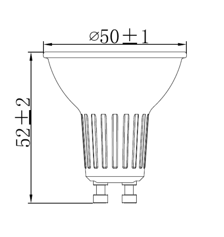 Knightsbridge 5W 2700K Dimmable GU10 LED Bulb - 38° Beam Angle | UKES