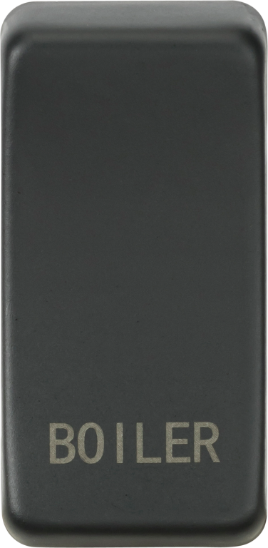 Knightsbridge Grid Anthracite Module Rocker Switch Cover Marked ‘BOILER ...