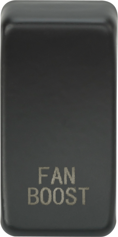 Knightsbridge Grid Anthracite Module Rocker Switch Cover Marked ‘FAN ...