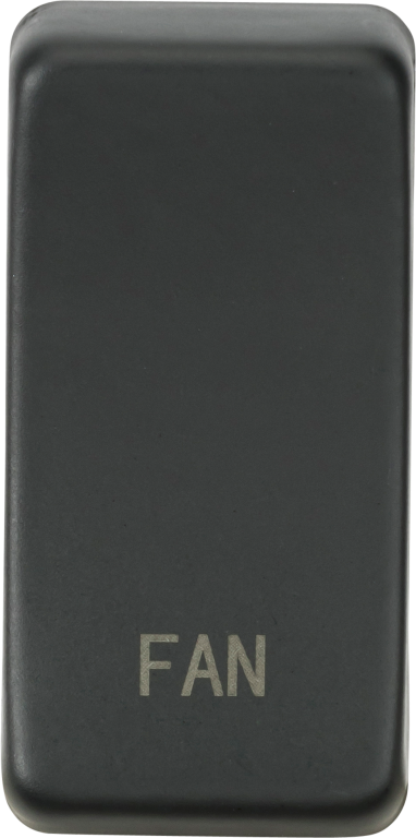 Knightsbridge Grid Anthracite Module Rocker Switch Cover Marked ‘FAN ...