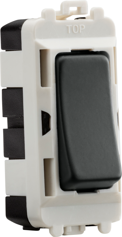 Knightsbridge Grid Anthracite 20AX 2 Way Switch Module | UKES
