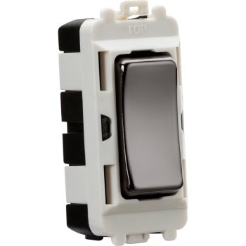 Knightsbridge Grid Black Nickel 20AX 2 Way Centre Off Switch Module | UKES