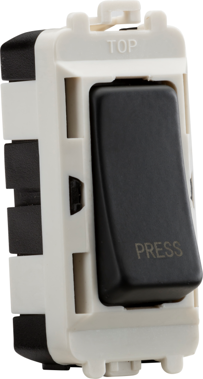 Knightsbridge Grid Anthracite 20AX 2 Way Retractive Switch Module ...