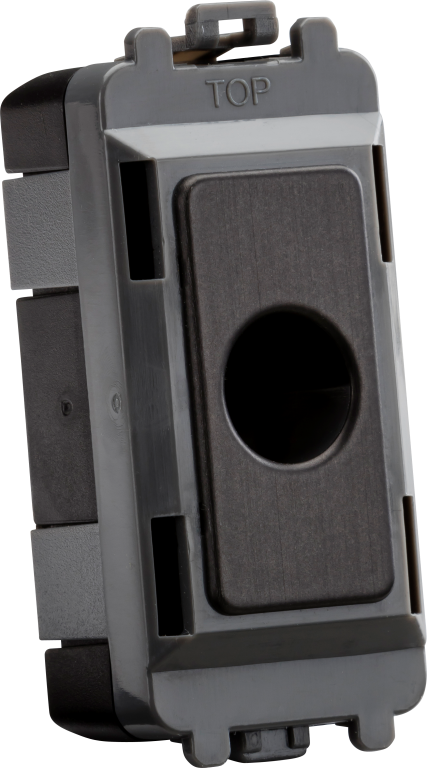 Knightsbridge Grid Smoked Bronze Flex Outlet Module | UKES