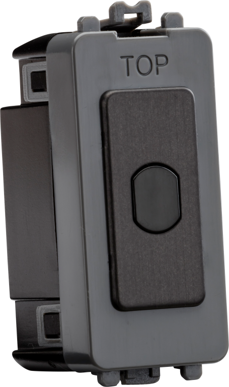 Knightsbridge Grid Smoked Bronze 1 Way Press Type Dimmer Module | UKES