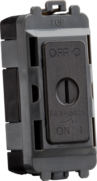 Knightsbridge Grid Smoked Bronze 10A 3 Pole Fan Isolator Keyswitch ...