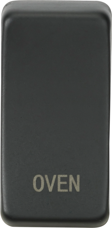 Knightsbridge Grid Anthracite Module Rocker Switch Cover Marked ‘OVEN ...