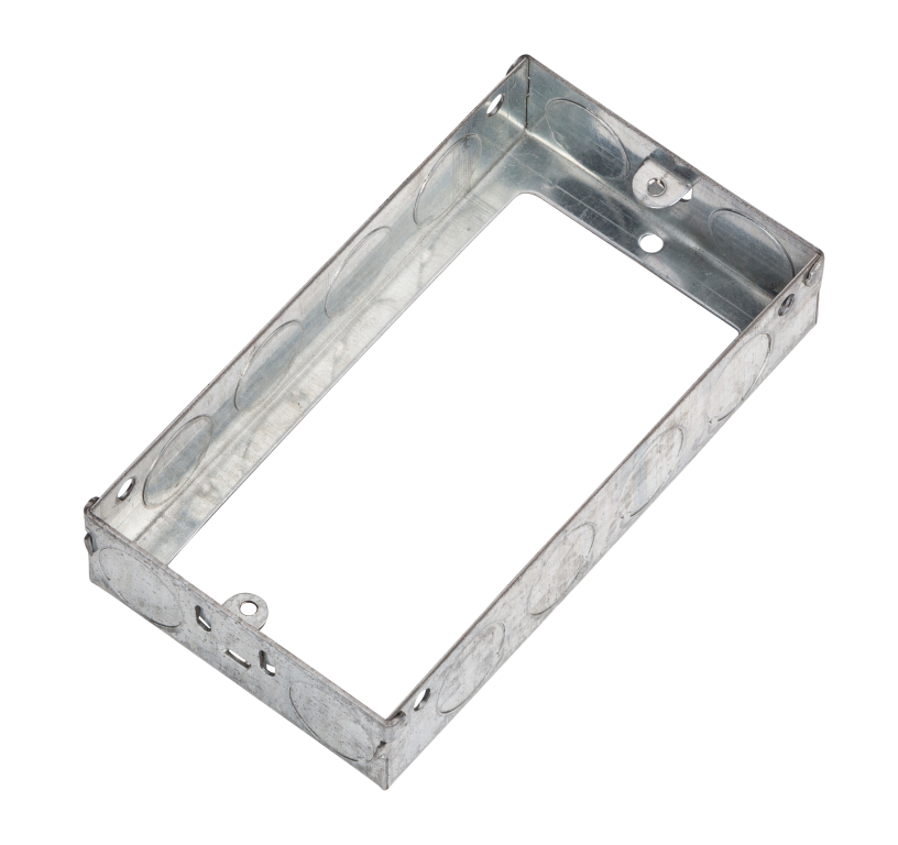 Knightsbridge 2 Gang 25mm Galvanised Steel Extension Box | UKES