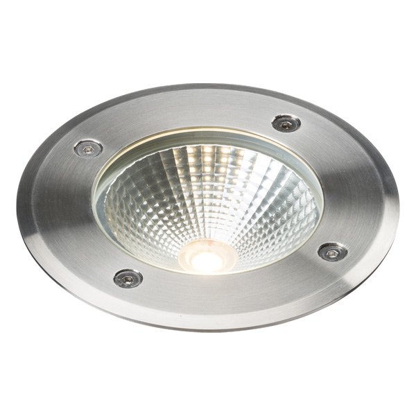 Knightsbridge IP65 6W 3000K Recessed Stainless Steel LED Ground Light ...