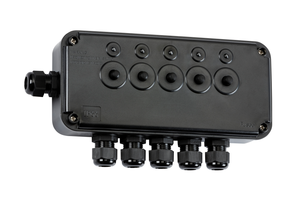 Knightsbridge Weatherproof IP66 13A 5 Gang Outdoor Switch Box - Black ...