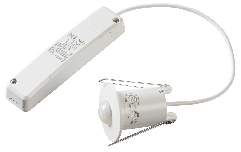 Knightsbridge IP20 360° White Mini PIR Sensor with Power Module ...