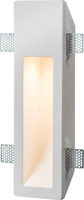 Knightsbridge 35W Recessed Rectangular Plaster GU10 Wall Light | UKES