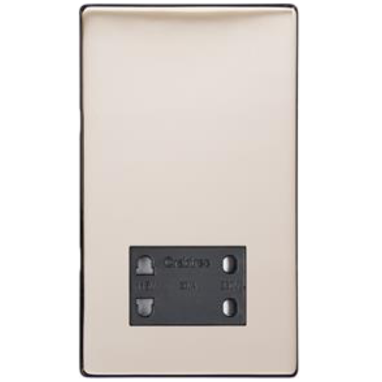 Heritage Brass Vintage Satin Nickel 110/240V Shaver Socket with Black ...