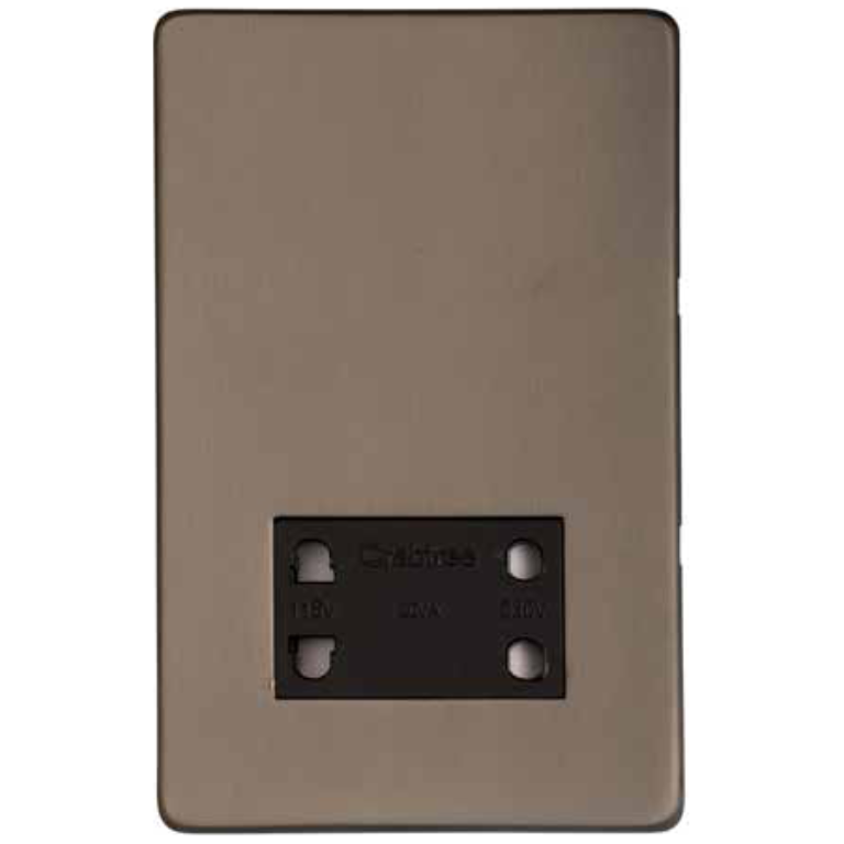 Heritage Brass Vintage Matt Bronze 110/240V Shaver Socket with Black ...