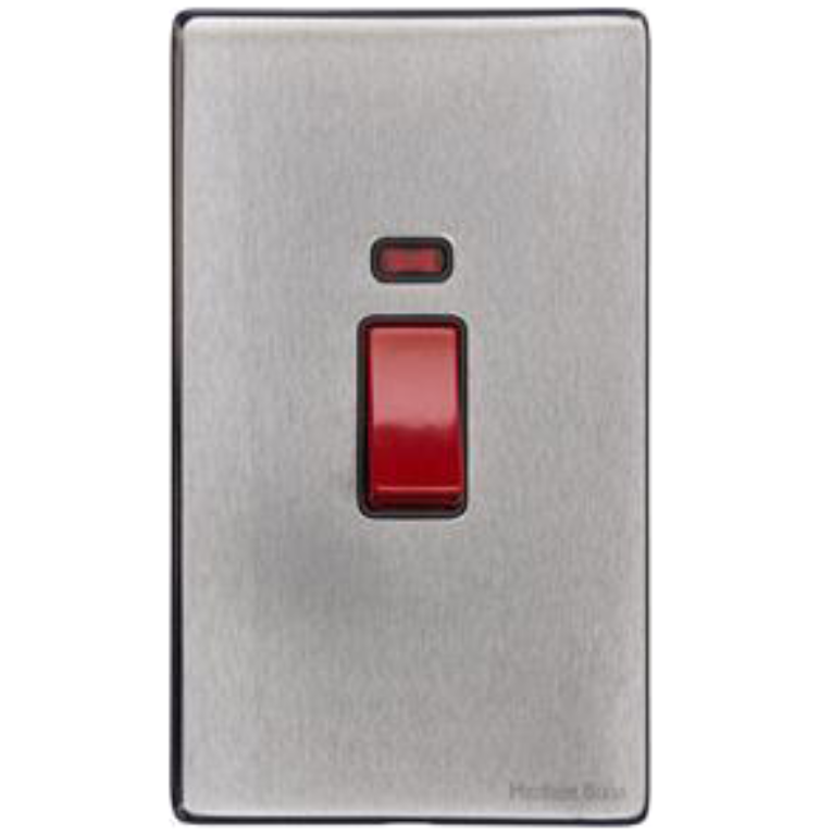 Heritage Brass Vintage Satin Chrome 45A Double Pole Tall Plate Cooker ...