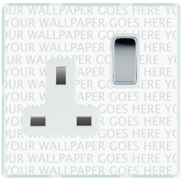 Hamilton Perception CFX Clear 1 Gang 13A Double Pole Switched Socket ...