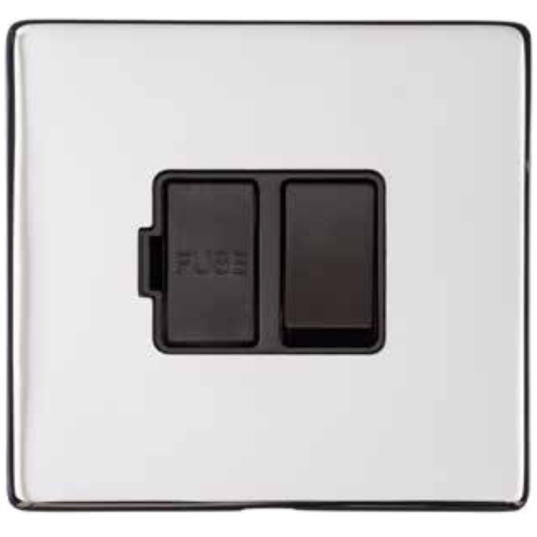 Heritage Brass Vintage Polished Chrome 13A Switched Spur with Black ...