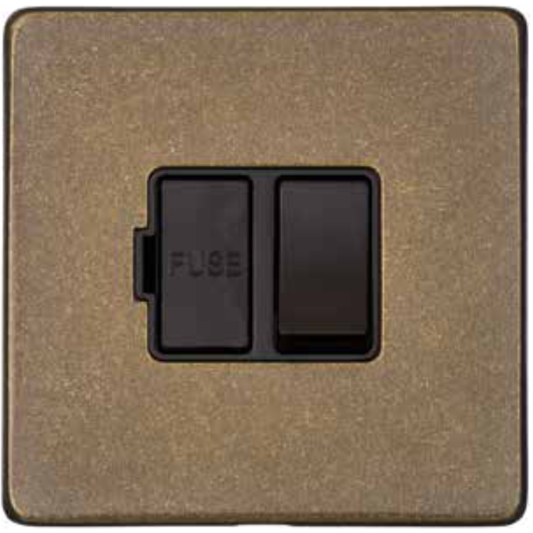 Heritage Brass Vintage Rustic Brass 13A Switched Spur with Black ...