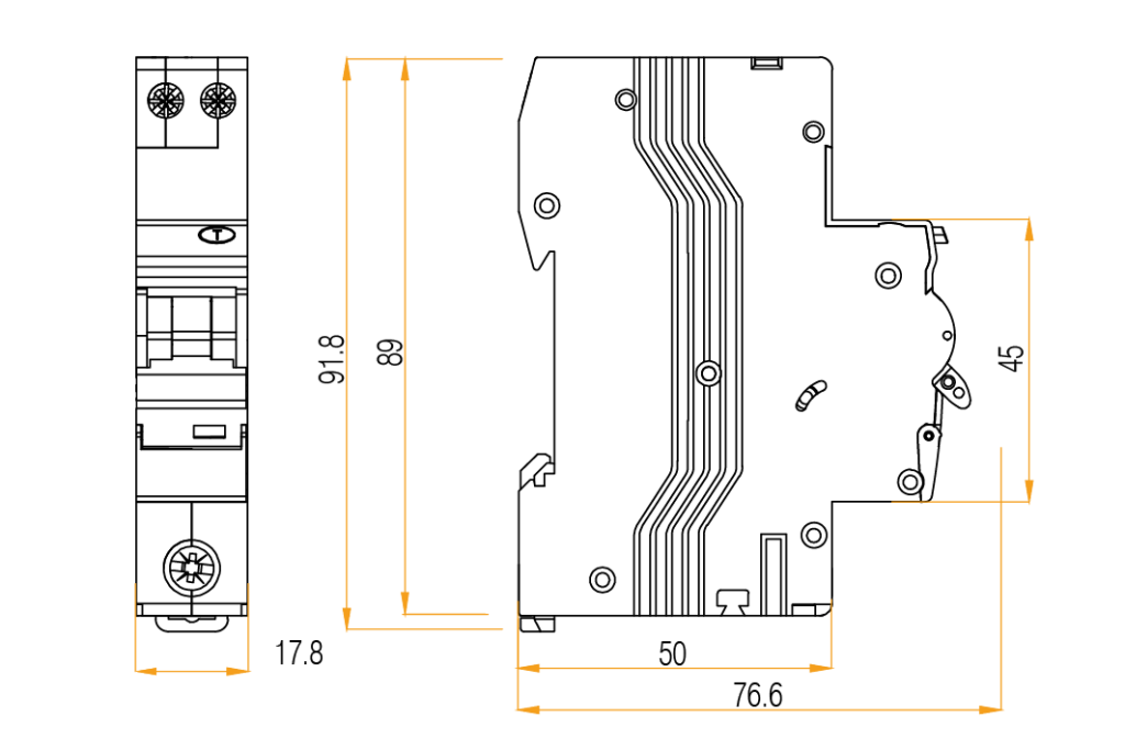 Elucian 20A 30mA B Curve Type A 6kA Single Pole RCBO | UKES