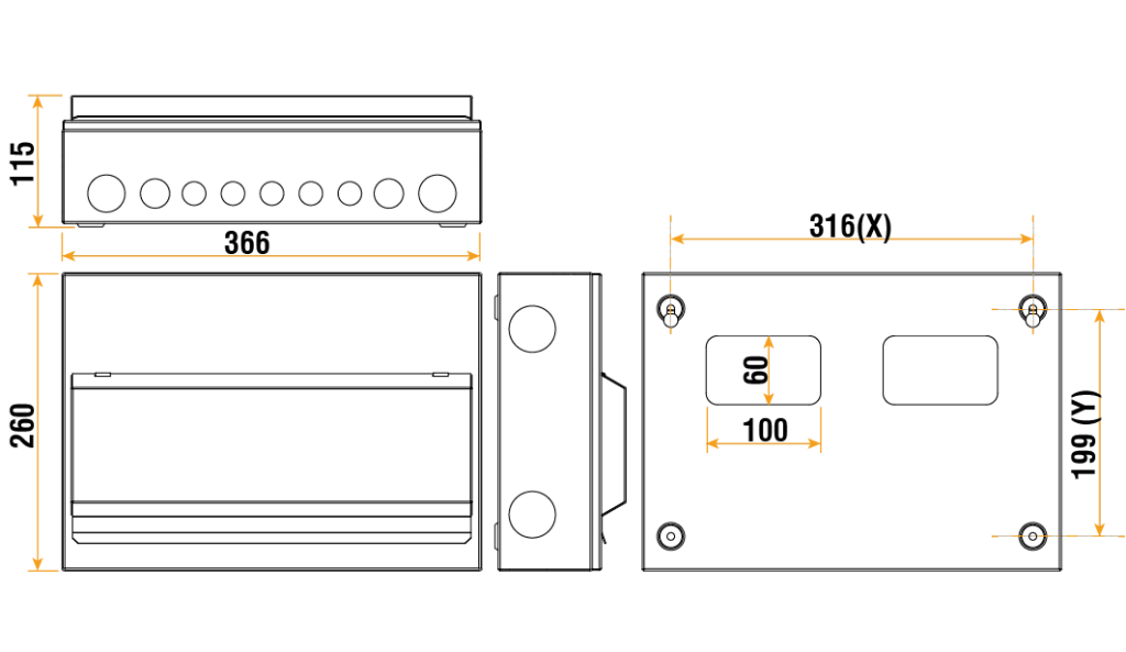 Elucian 8 Way (4+4) Split Load Consumer Unit - Double Pole SPD, 100A ...
