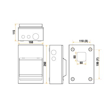 Elucian 3 Way Garage Consumer Unit - 63A 30mA RCD | UKES