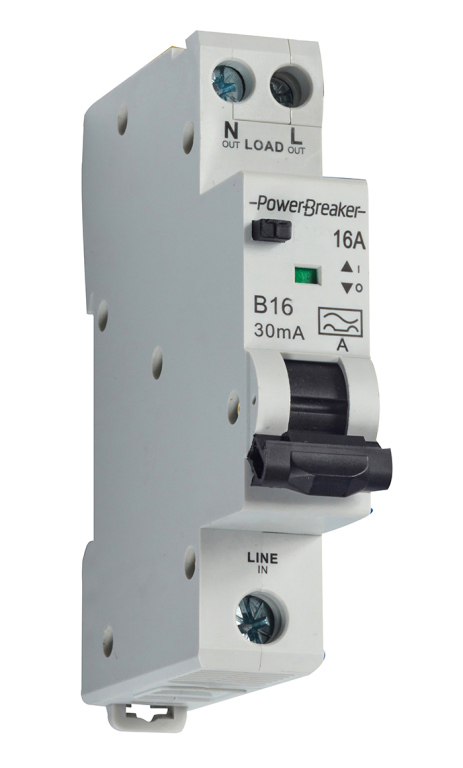 PowerBreaker 40A 30mA B Curve Type A 6kA Single Pole RCBO | UKES